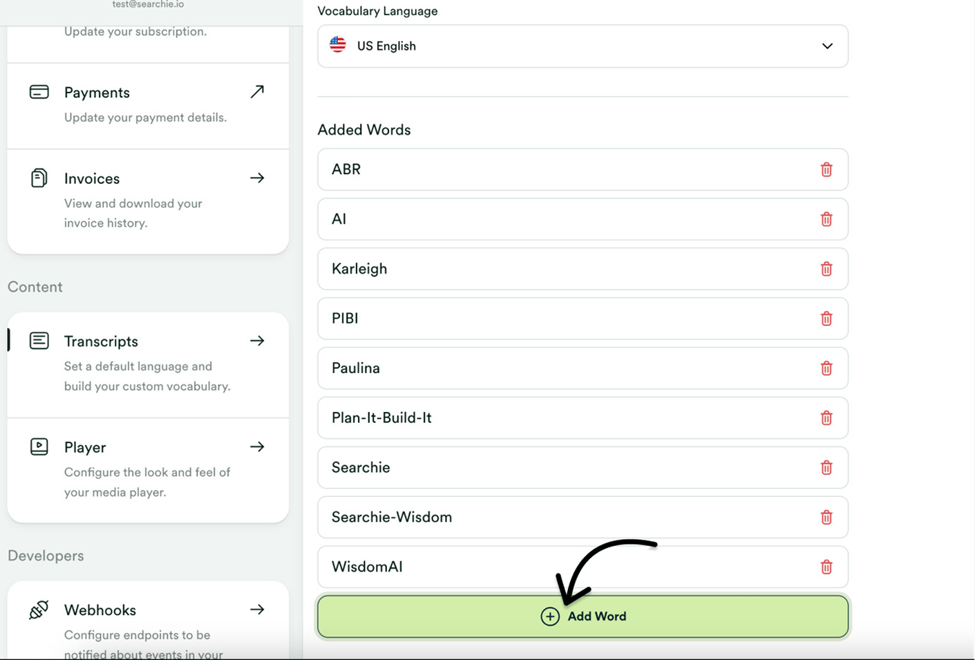 Improve transcriptions with Custom Vocabulary