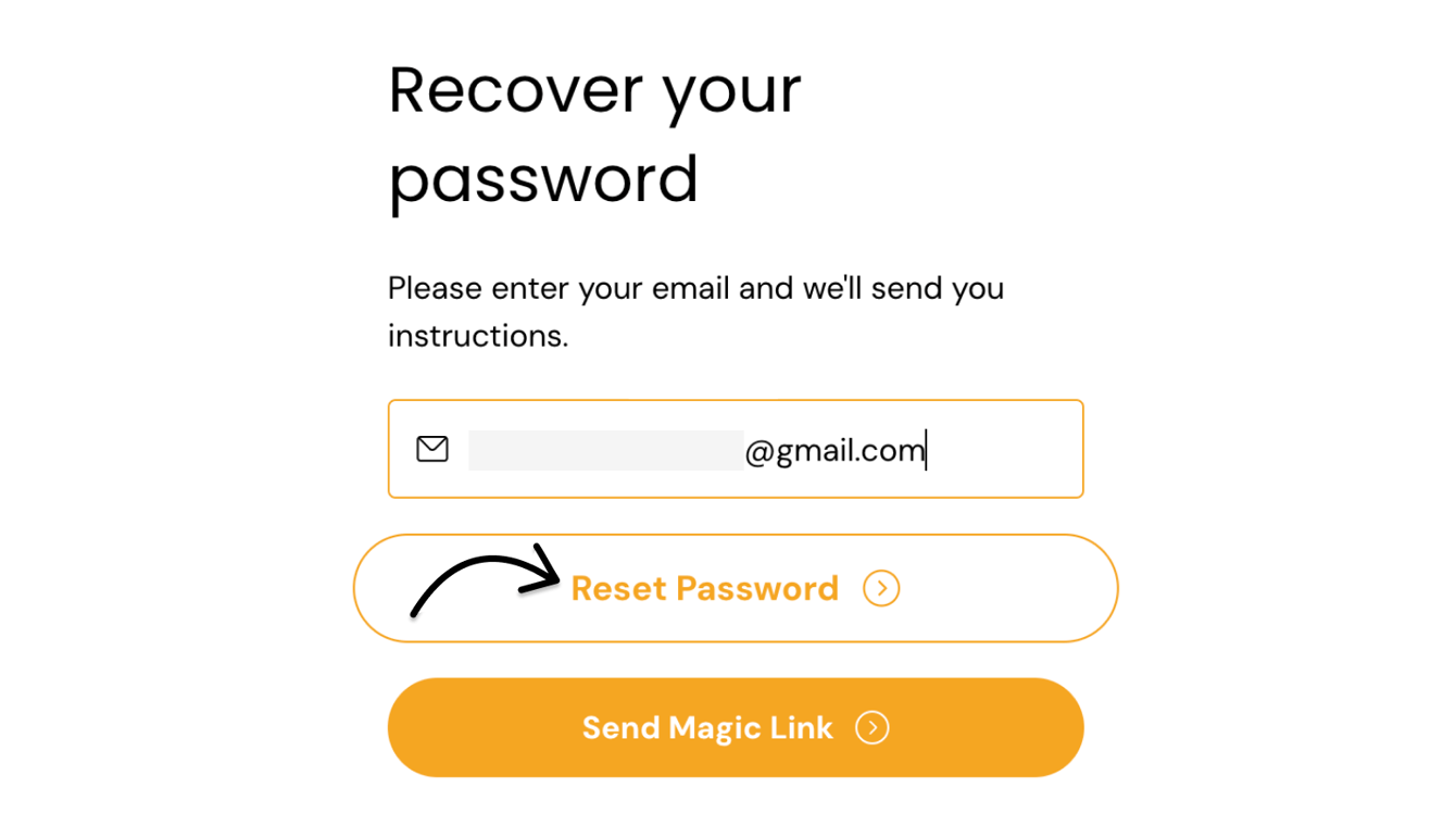 Reset your Hub login password