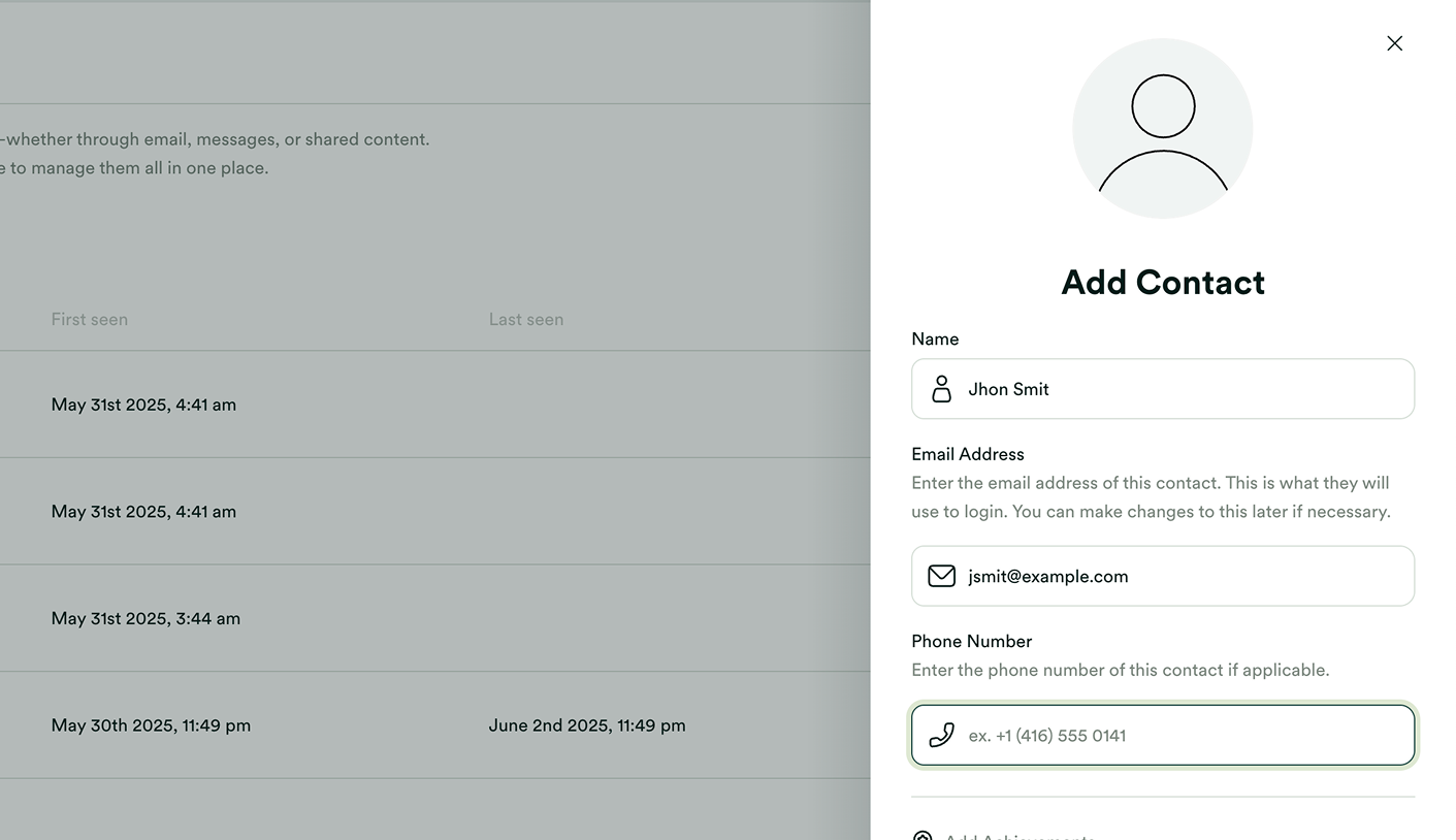 Manage people's access in your Contacts and Hub