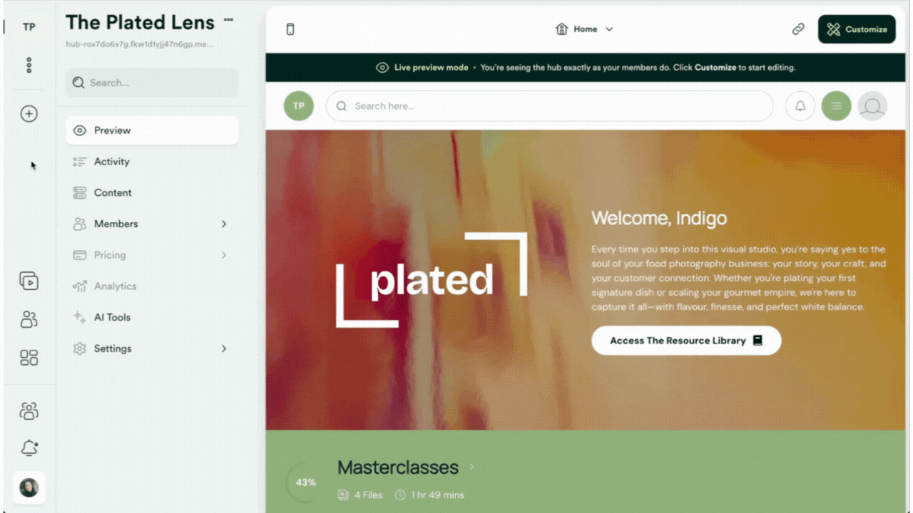 Customize your Hub's onboarding page