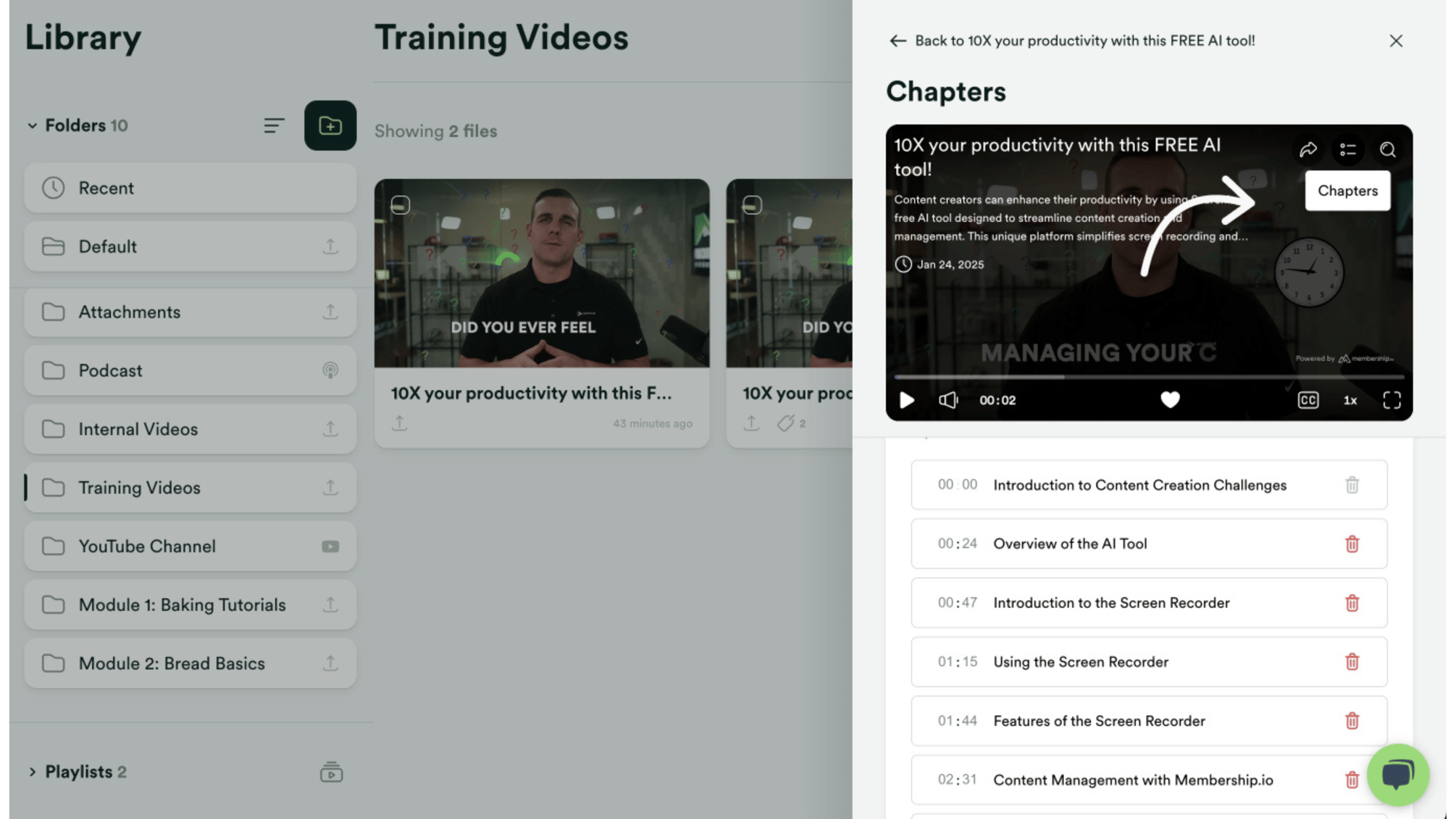 Add context to your files with Chapters