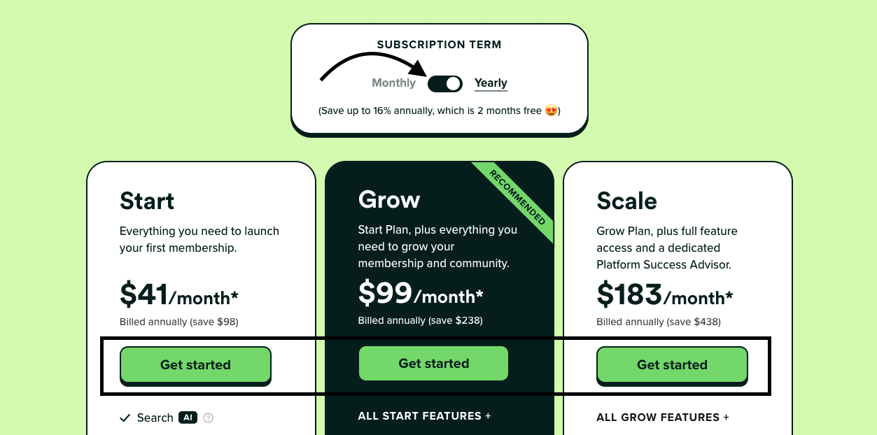 Upgrade or downgrade your subscription plan