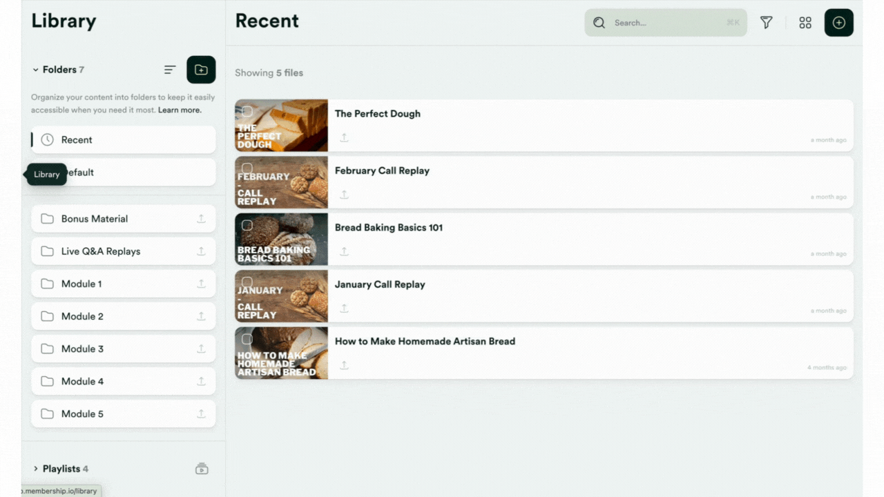 Understand how Library Playlists are used
